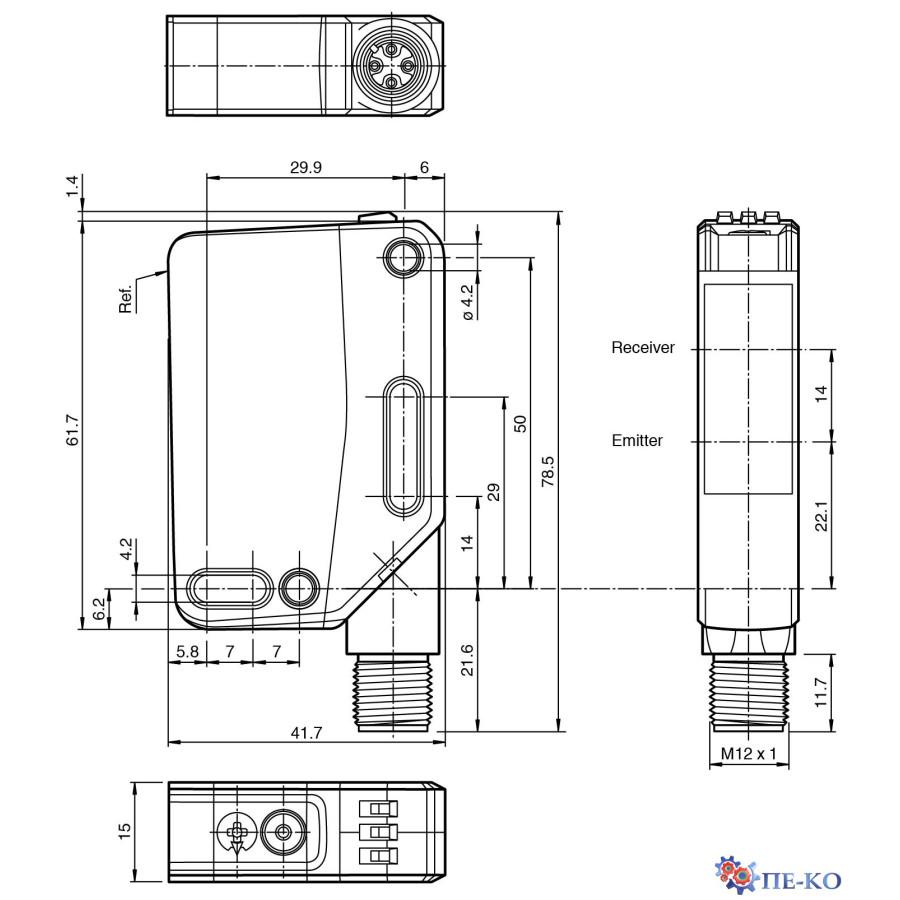 ᐉ Оптичний датчик відстані Pepperl+Fuchs OMT300-R201-IEP-IO-V1 | Купити в Україні