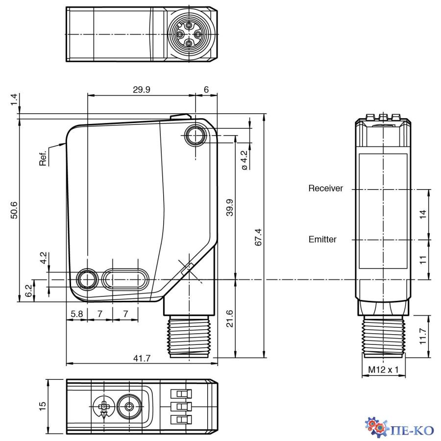 ᐉ Оптичний датчик відстані Pepperl+Fuchs OMT300-R200-IEP-IO-V1 | Купити в Україні