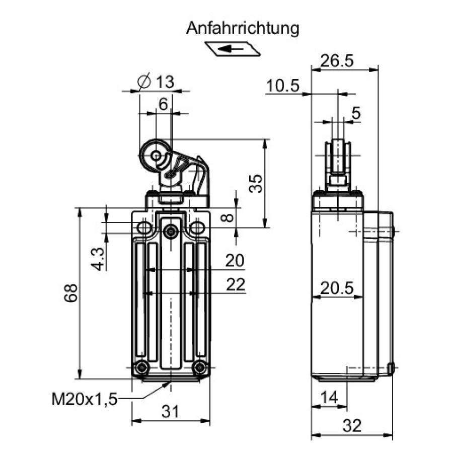 ᐉ Кінцевий Вимикач Steute ES 97 WHKR-11 IP69 Extreme | Купити в Україні